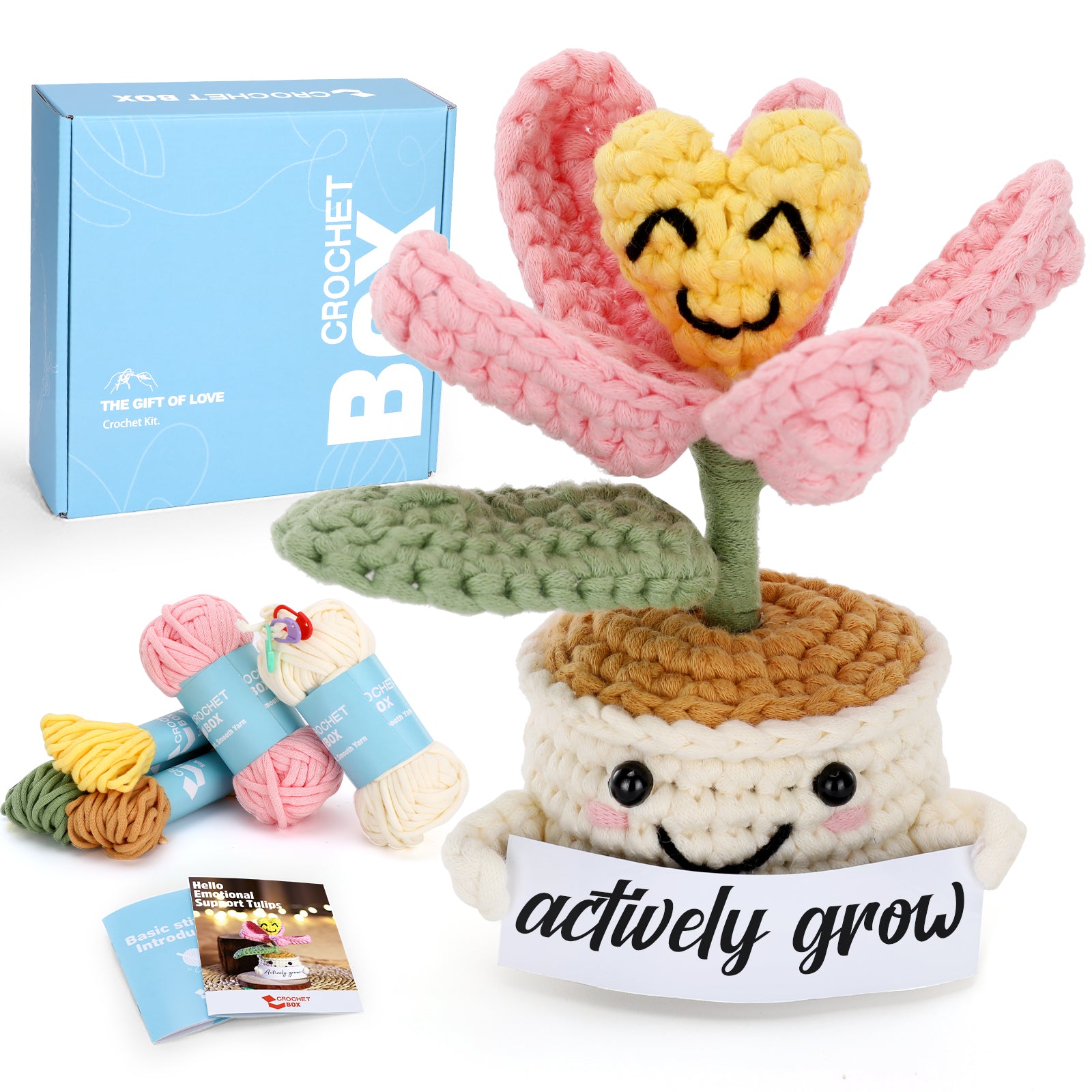 CROCHET BOX Complete Crochet Kit for Beginners —— Emotional Support Tu